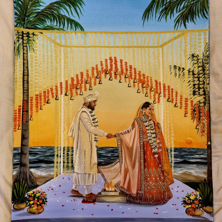Live Wedding Painter - Hannah's Palette | Weddings De Goa